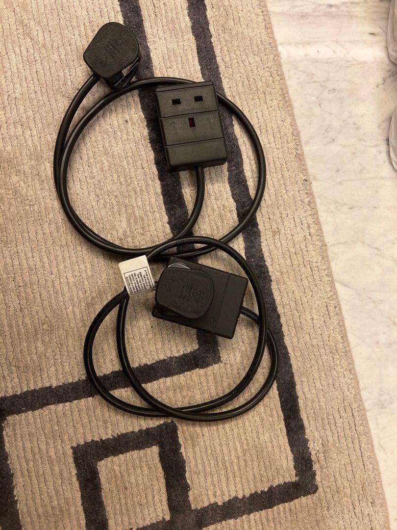 1 WAY plug Extension Cable 1/2/3/5 Meters White or Black, Computers ...