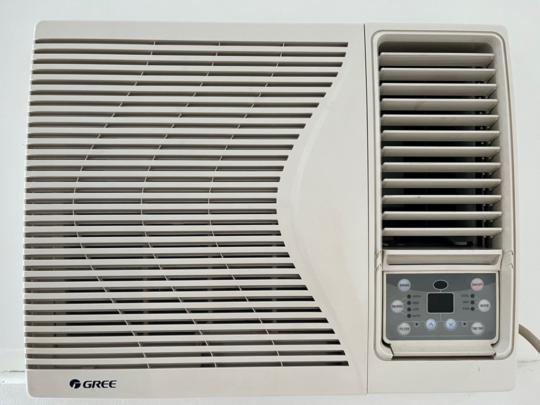 1HP inverter window type aircon with remote control, Furniture & Home ...