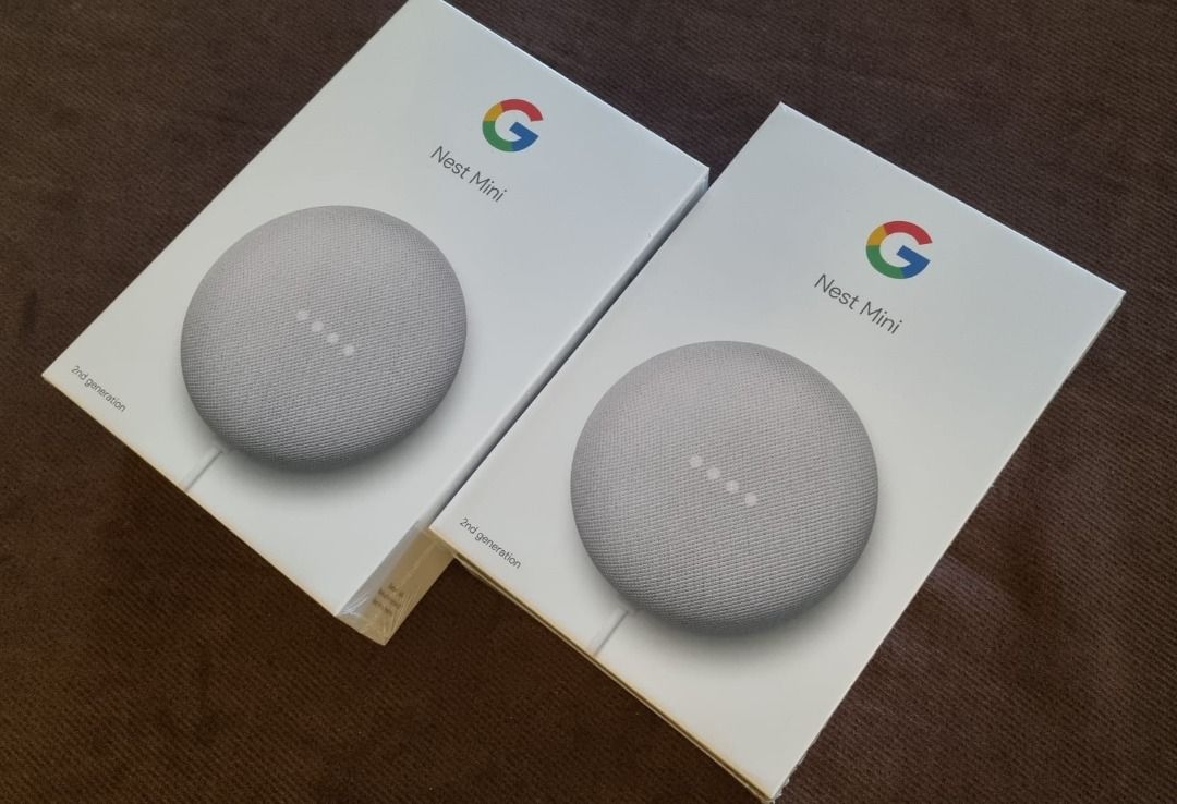 2 x Brand New Google Nest Mini Smart Speaker (2nd Gen), TV & Home ...