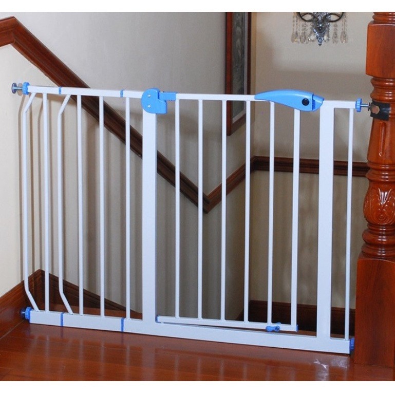 75cm-200+cm Steel Baby Safety Gate Safe Fence Pet Fencing Metal Two Way ...