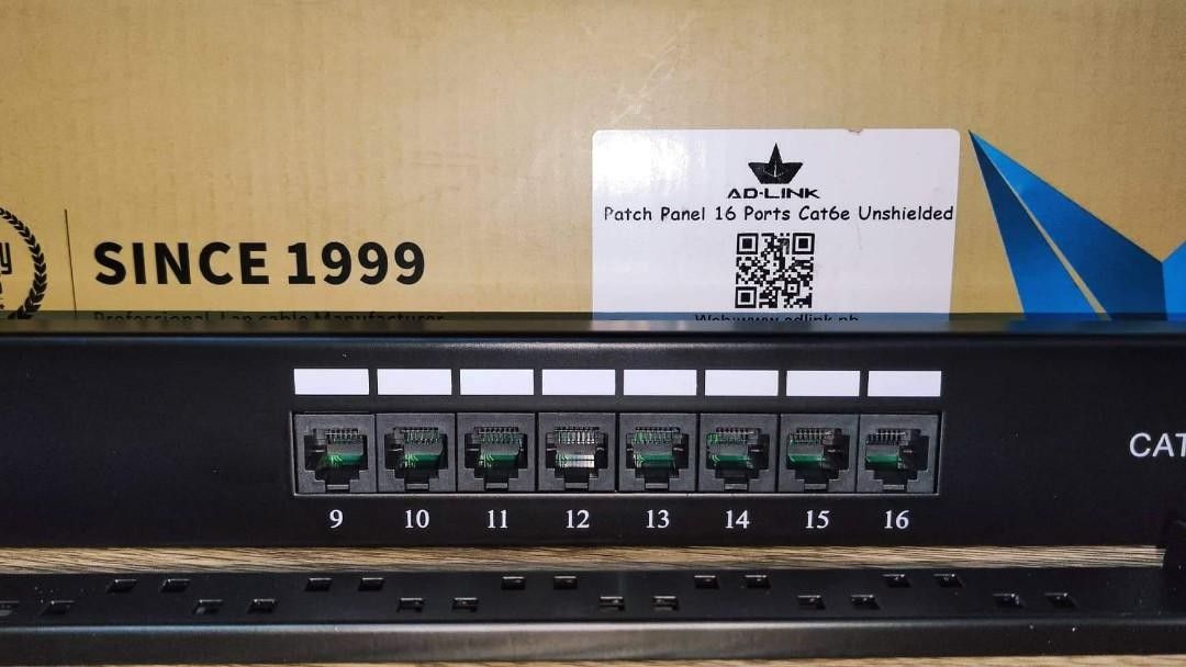 AD-LINK Patchpanel 16port Cat5e/Cat6e, Computers & Tech, Parts & Accessories, Networking on ...