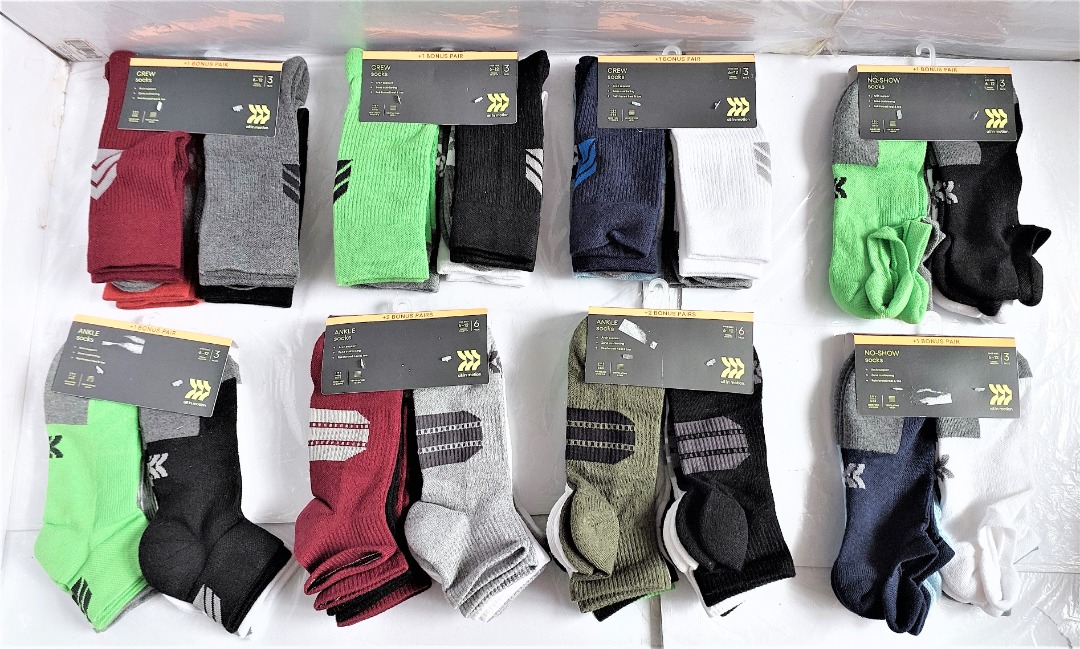 All In Motion (by Target) Socks Crew Ankle No Show 4-Pair 8-Pair ...