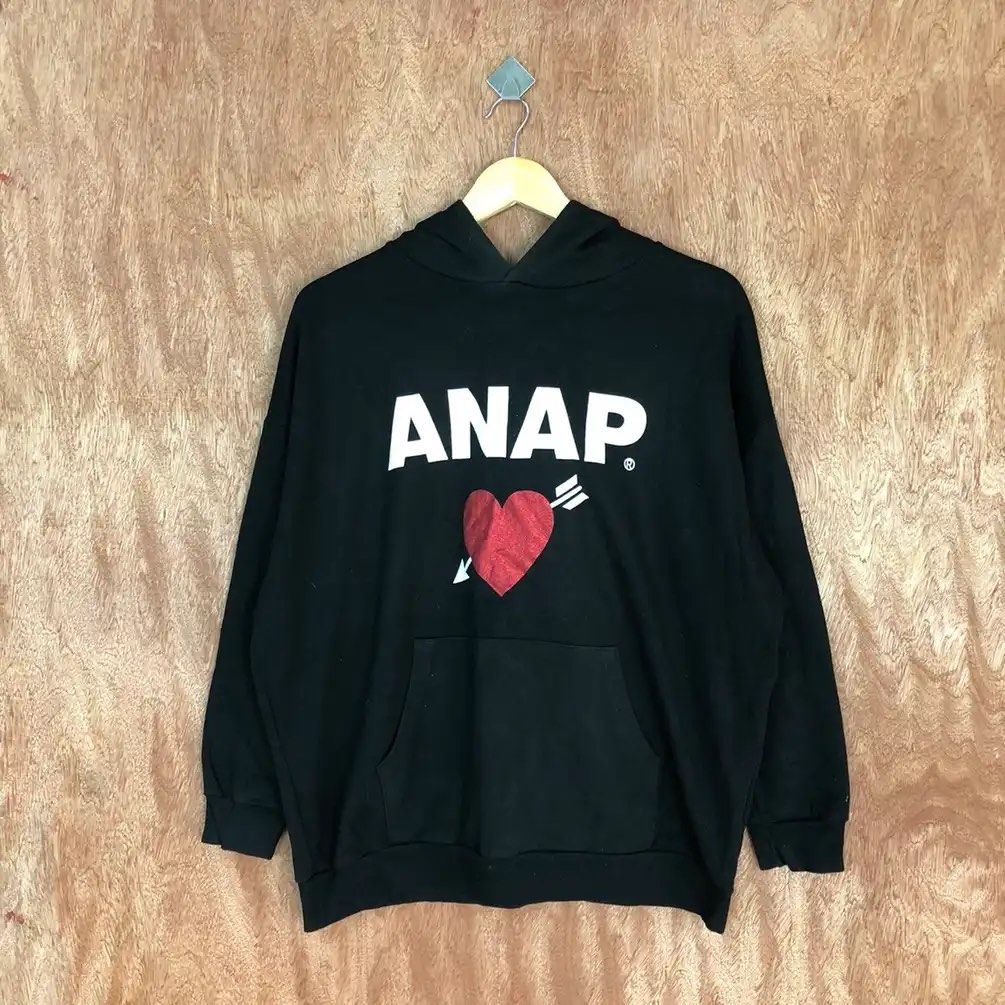 ANAP Black Big Logo Hoodies #2022, Men's Fashion, Tops & Sets, Hoodies on Carousell