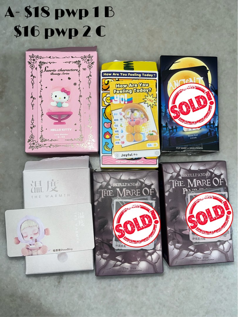 Assorted popmart blind box, Hobbies & Toys, Toys & Games on Carousell