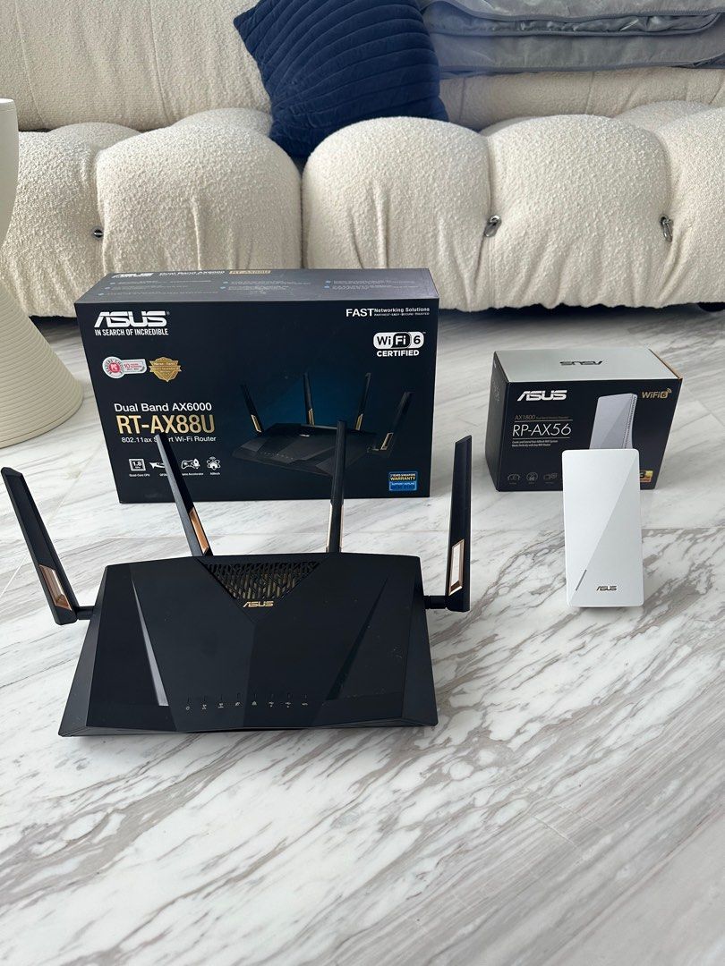 Asus WiFi6 Mesh Bundle: RT-AX88U and RT-AX56U, Computers & Tech, Parts ...