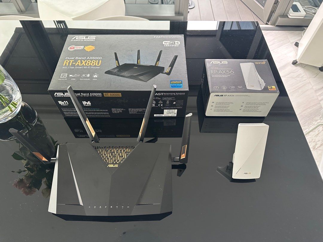 Asus WiFi6 Mesh Bundle: RT-AX88U and RT-AX56U, Computers & Tech, Parts ...