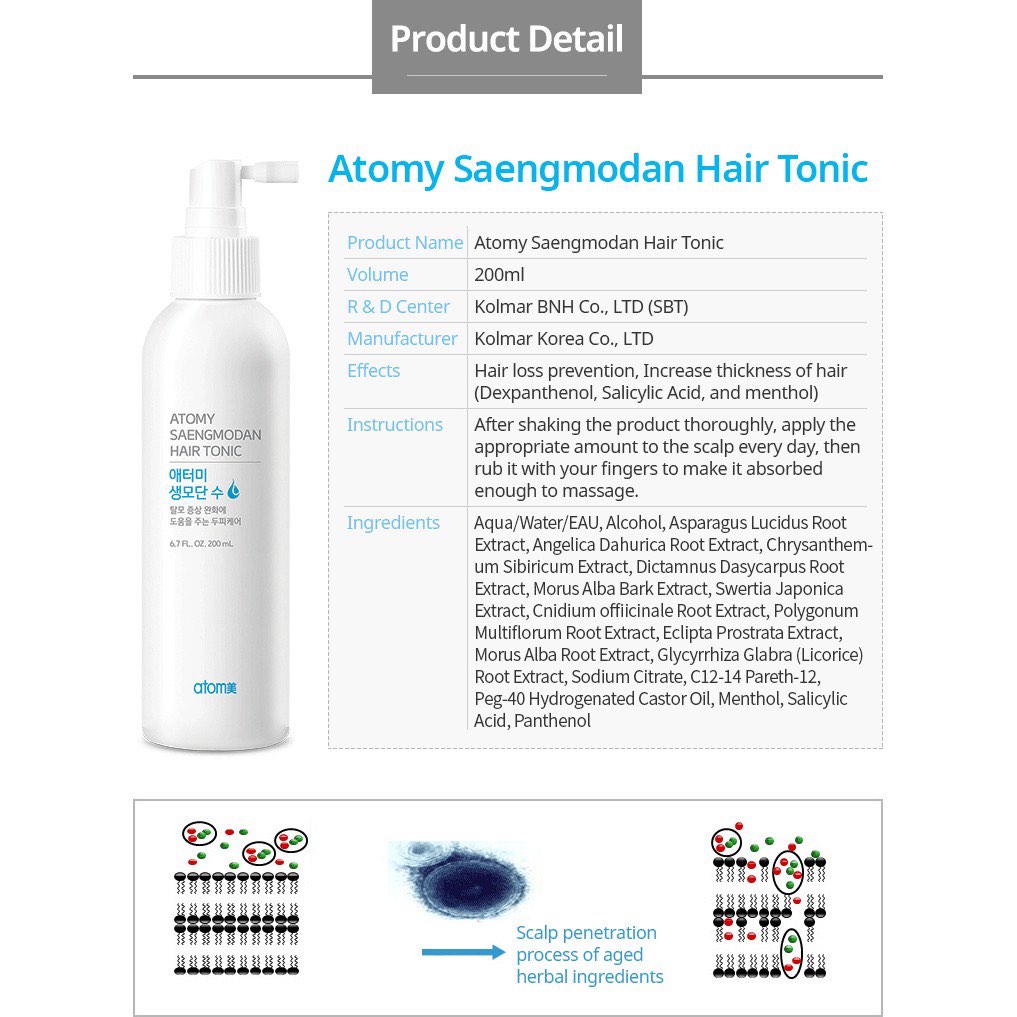 Atomy Hair Tonic 200ml, Beauty & Personal Care, Hair on Carousell