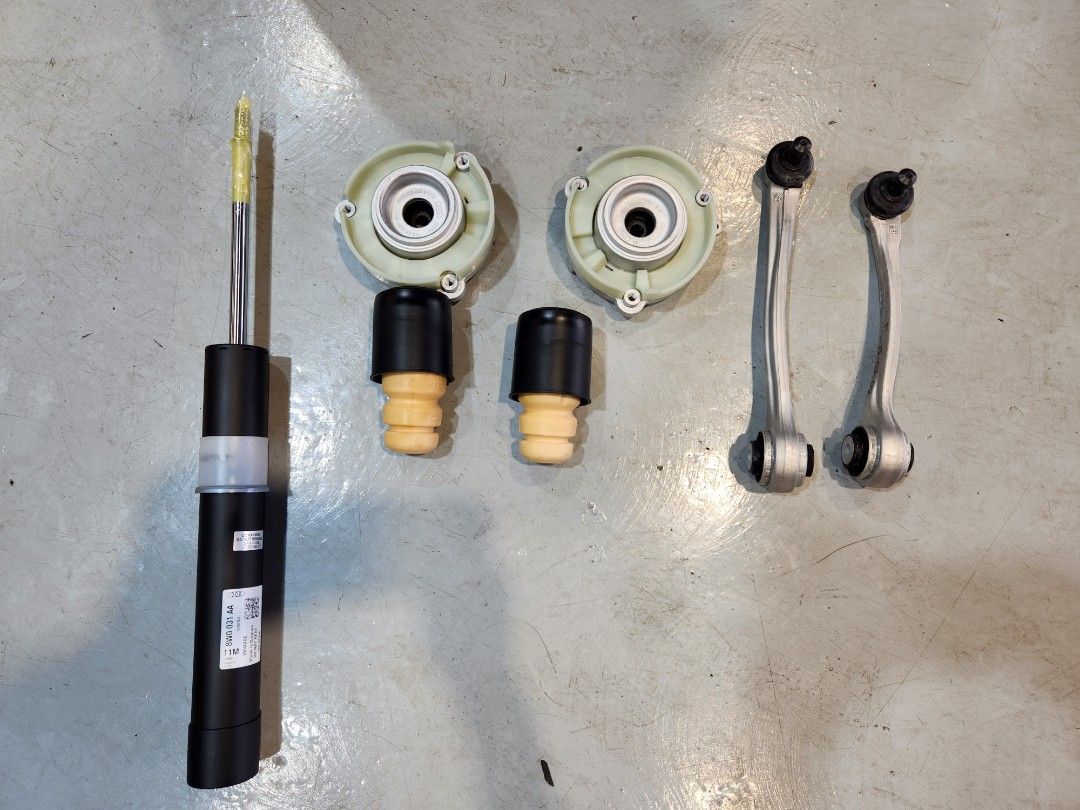 Audi A4 B9 Replace Front Original Absorber & Front Original Upper Arms ...
