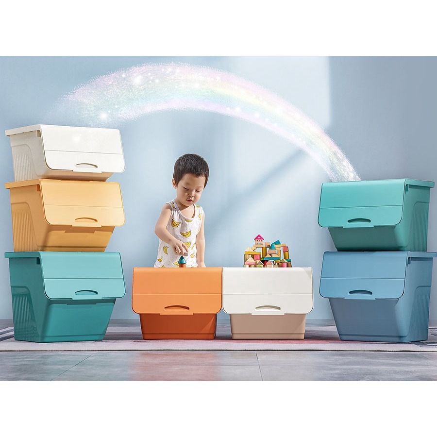 Big Storage Box Stackable Cloth Toy Storage With Front Opening ...