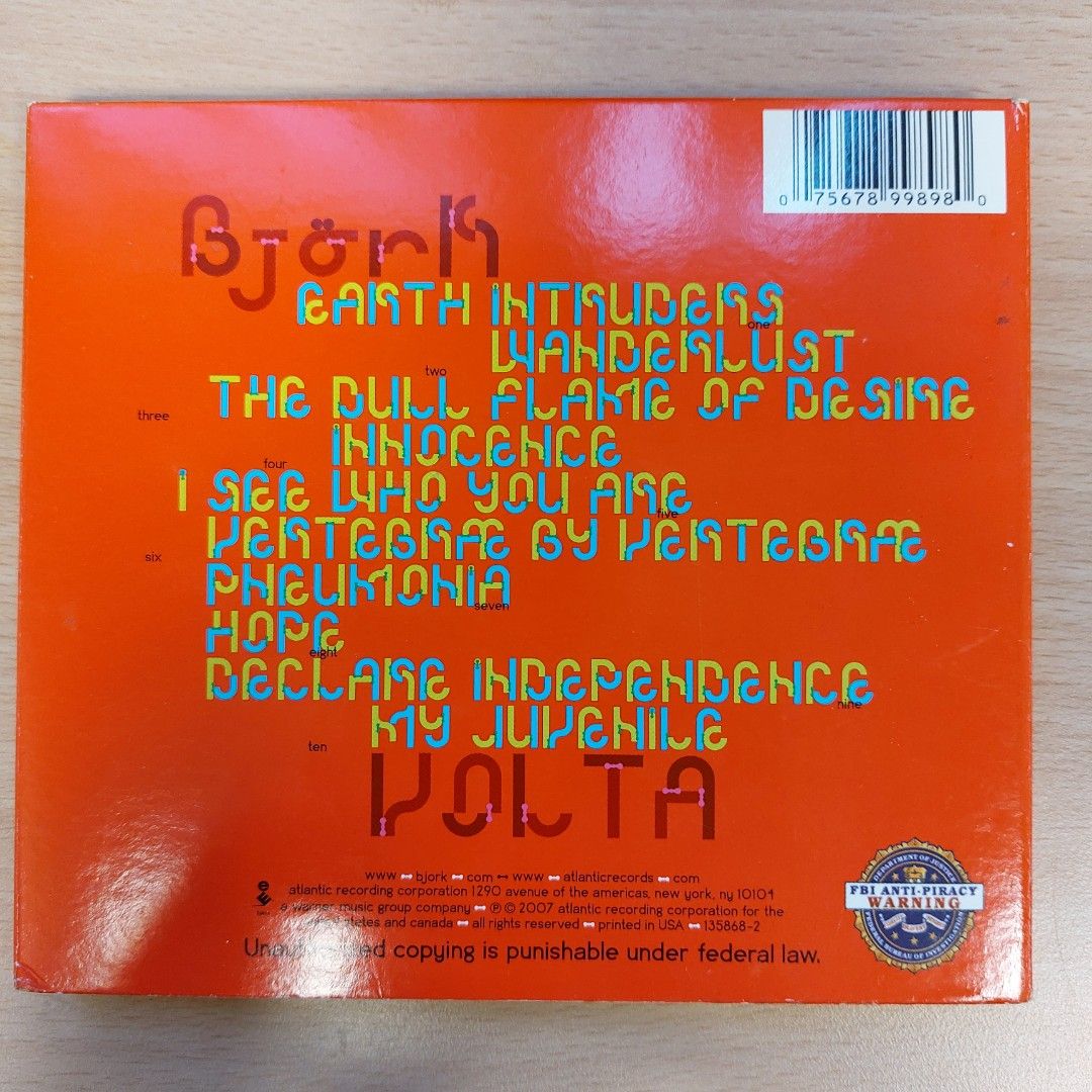 Bjork - Volta CD, Hobbies & Toys, Music & Media, CDs & DVDs on Carousell