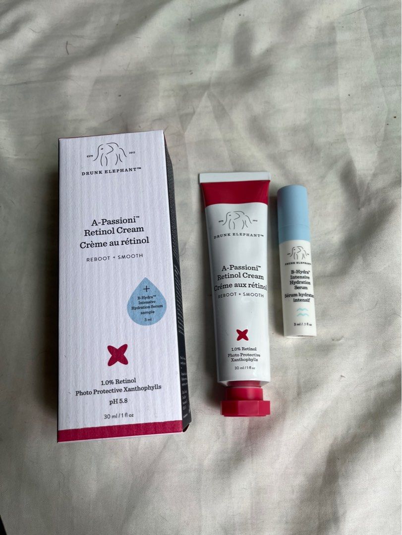BNIB Drunk elephant A-Passioni Retinol Cream 30ml B-Hydra Intensive ...