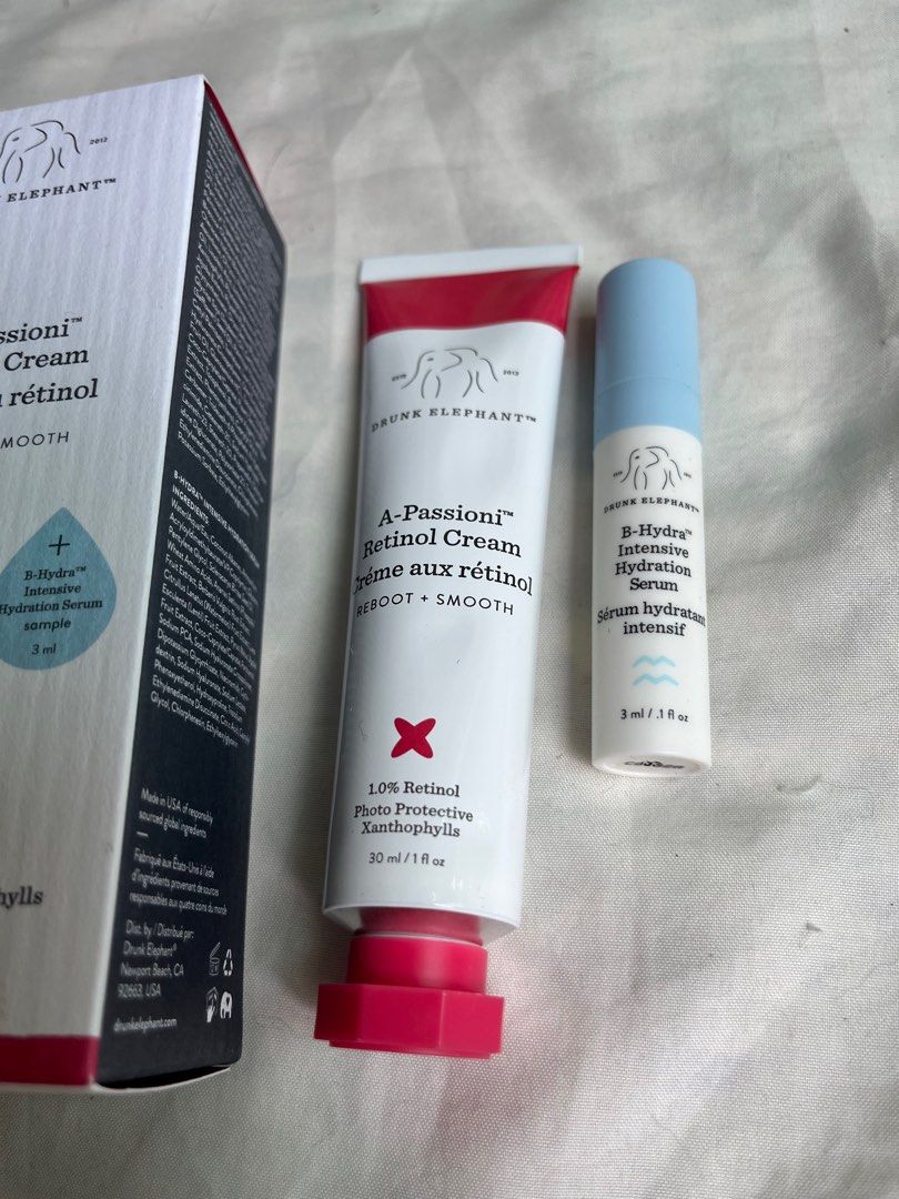 BNIB Drunk elephant A-Passioni Retinol Cream 30ml B-Hydra Intensive ...