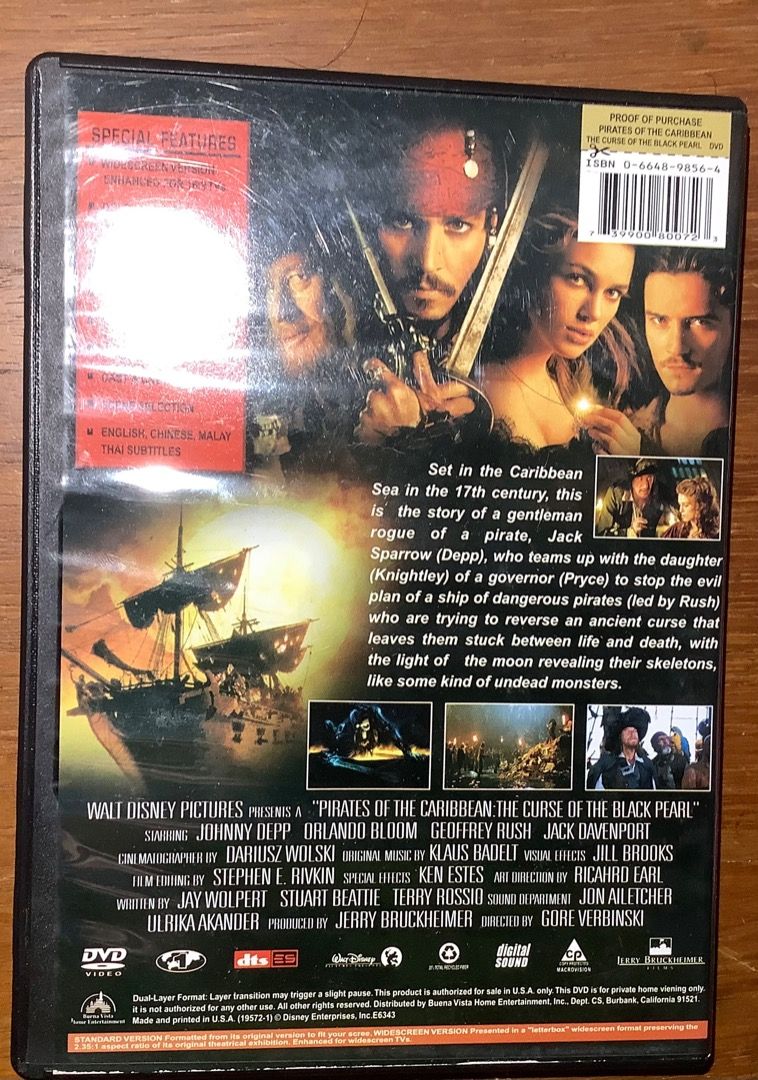 Brand New Pirates Of The Caribbean DVD, Hobbies & Toys, Music & Media ...