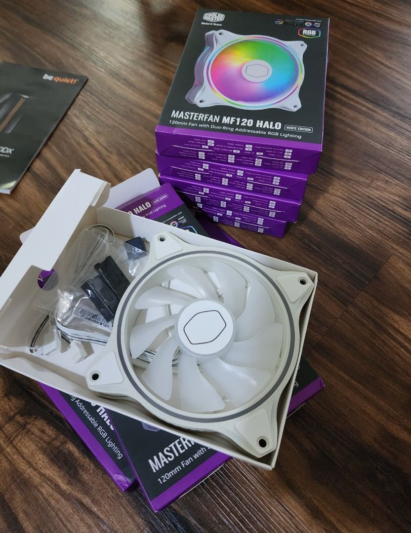 (Bundle of 6) Cooler Master MASTERFAN MF120 HALO ARGB Fan - White ...