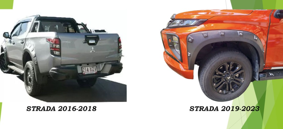 Bushwacker Fender Flare for Mitsubishi Strada Triton 2016 to 2018, Car ...