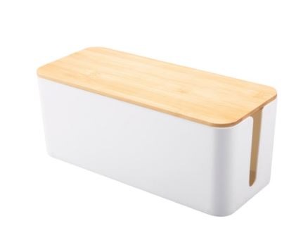 Cable Storage Management Organizer Box | For TV Desktop Office Computer ...