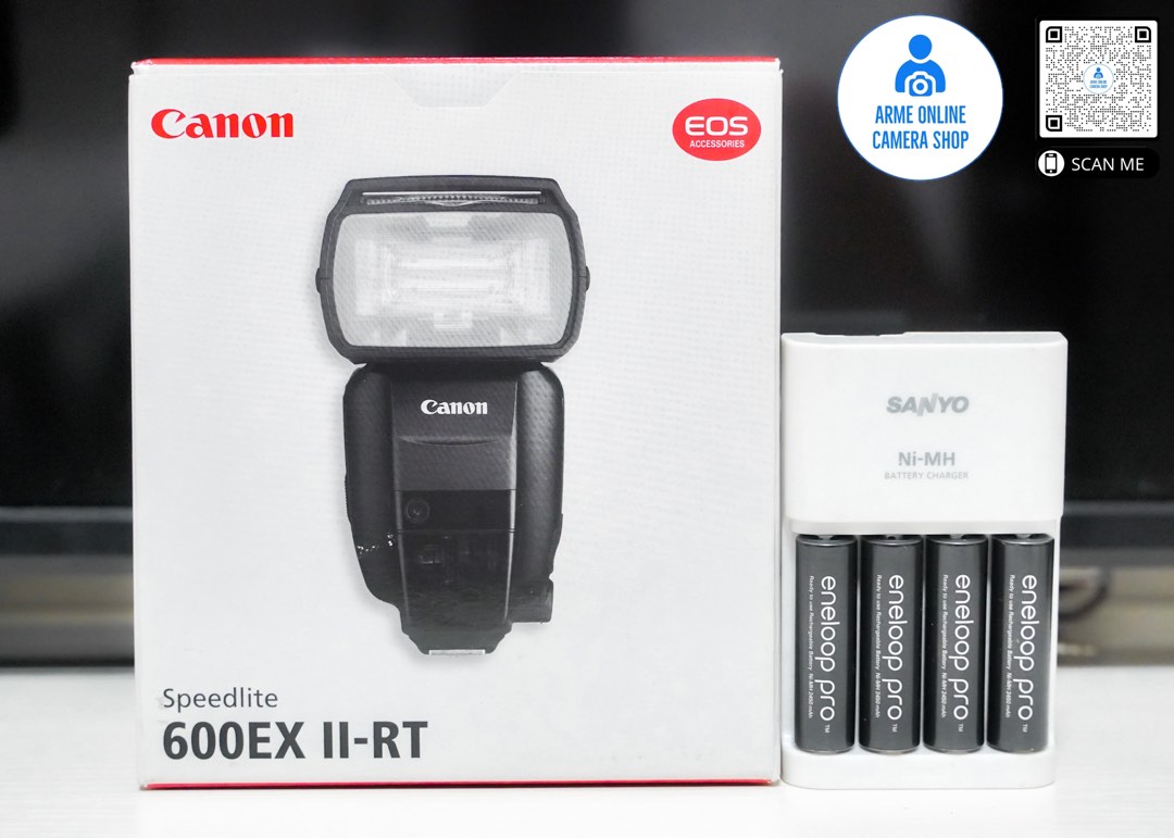 Brand new Canon 600EX II RT Speedlite with Panasonic Eneloop Pro ...