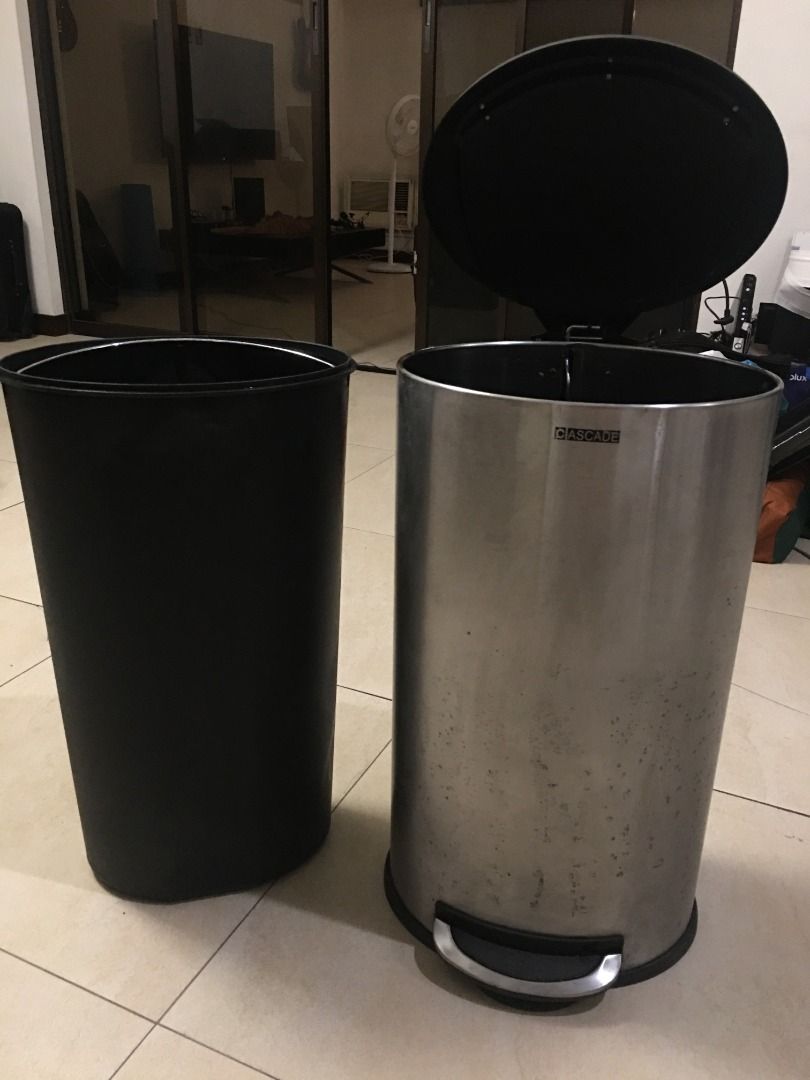 Cascade 30L Stainless Steel Oval Step Bin, Furniture & Home Living ...