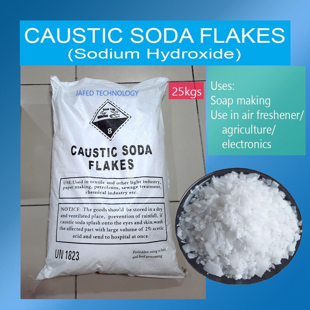 Caustic Soda Sodium Hydroxide Flakes Lye Formosa Taiwan and China 25kgs ...