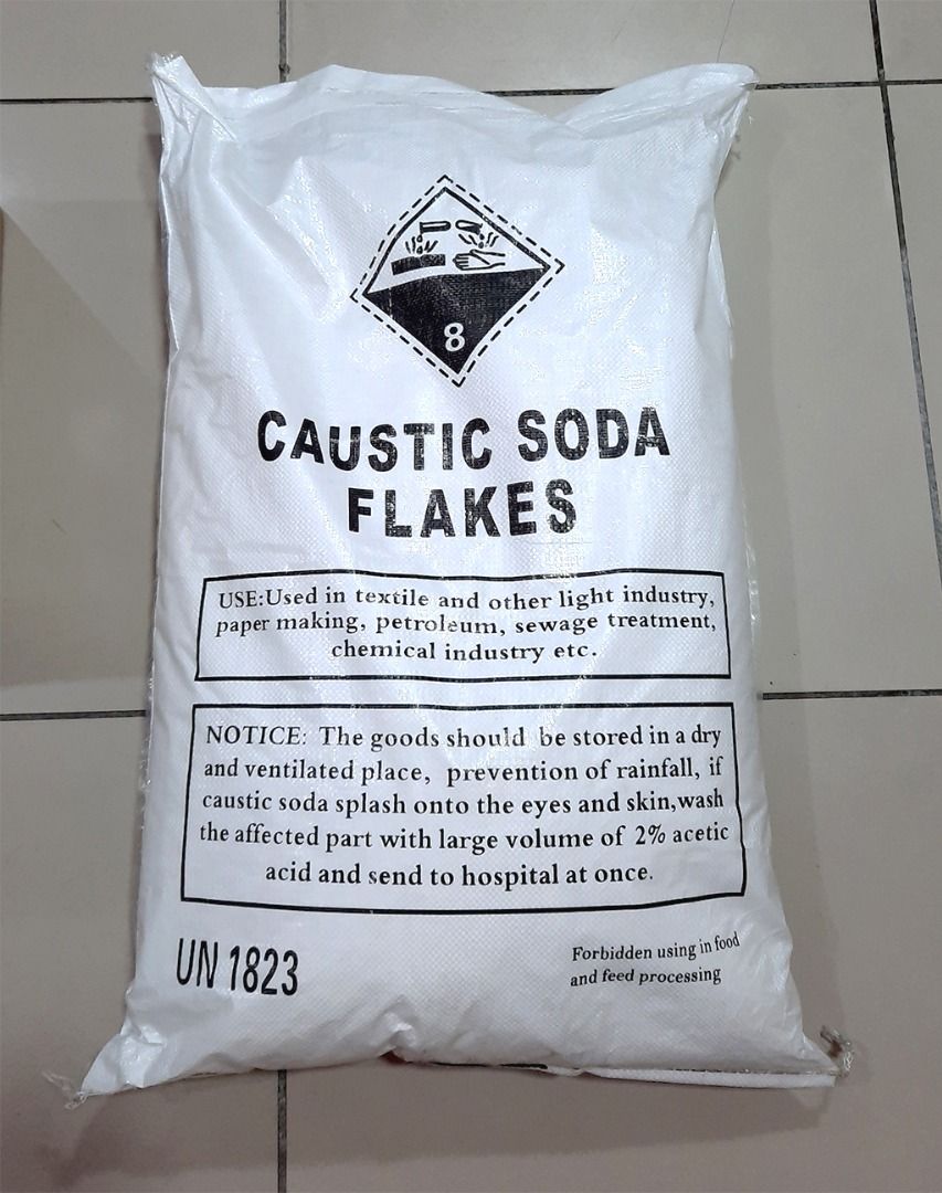 Caustic Soda Sodium Hydroxide Flakes Lye Formosa Taiwan and China 25kgs ...