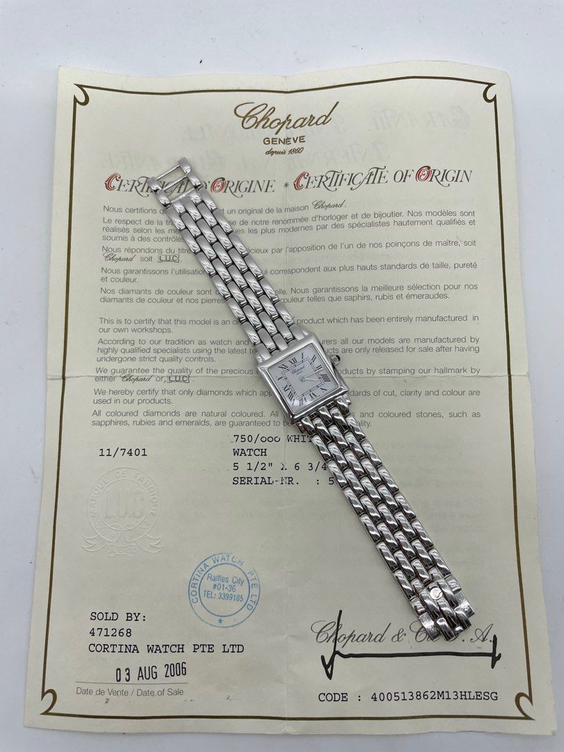 Chopard 18k Gold Watch Quartz 24mm, Luxury, Watches on Carousell