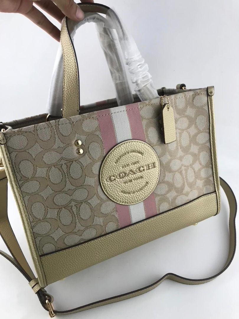 COACH DEMPSEY CARRYALL IN SIGNATURE JACQUARD WITH STRIPE AND COACH ...