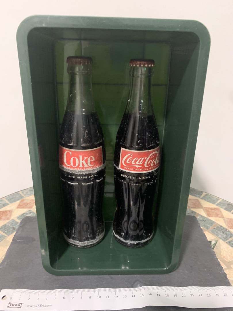 Coke Bottles (2 bottles + container), Hobbies & Toys, Memorabilia ...