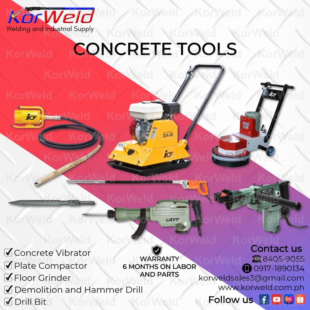 Concrete Tools and Machines - Concrete Vibrator, Plate Compactor, Floor ...