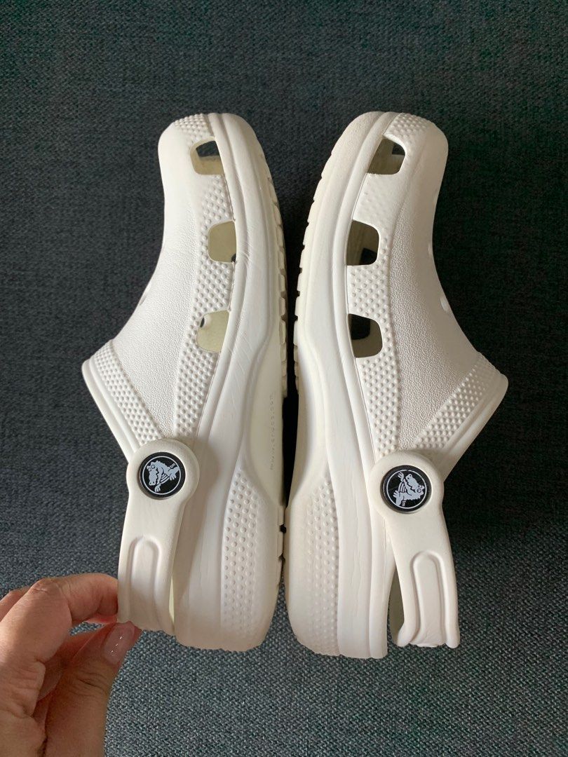 Crocs classic white clogs for kids size J1, Babies & Kids, Babies ...