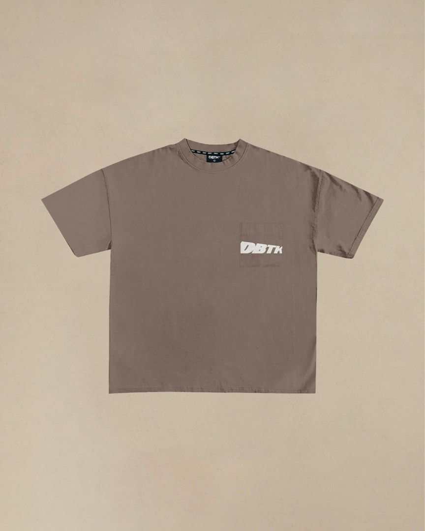 DBTK SLANT POCKET TEE - DARK OAT, Men's Fashion, Tops & Sets, Tshirts ...
