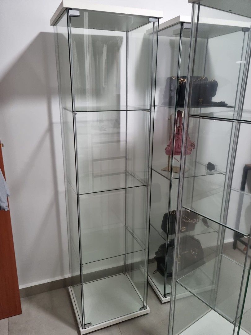 Detolf Ikea glass shelf, Furniture & Home Living, Furniture, Shelves ...