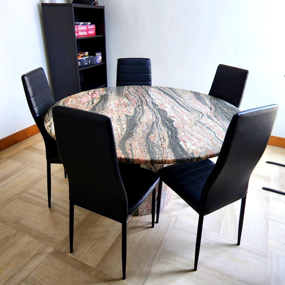 Dining Table Set, Granite table and base , Furniture & Home Living ...
