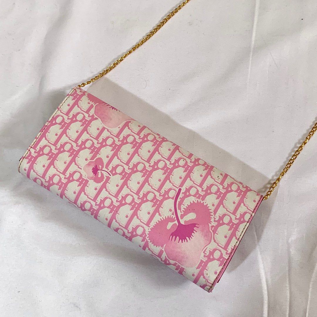 dior mini wallet pink dompet dior pink rare, Fesyen Wanita, Tas ...