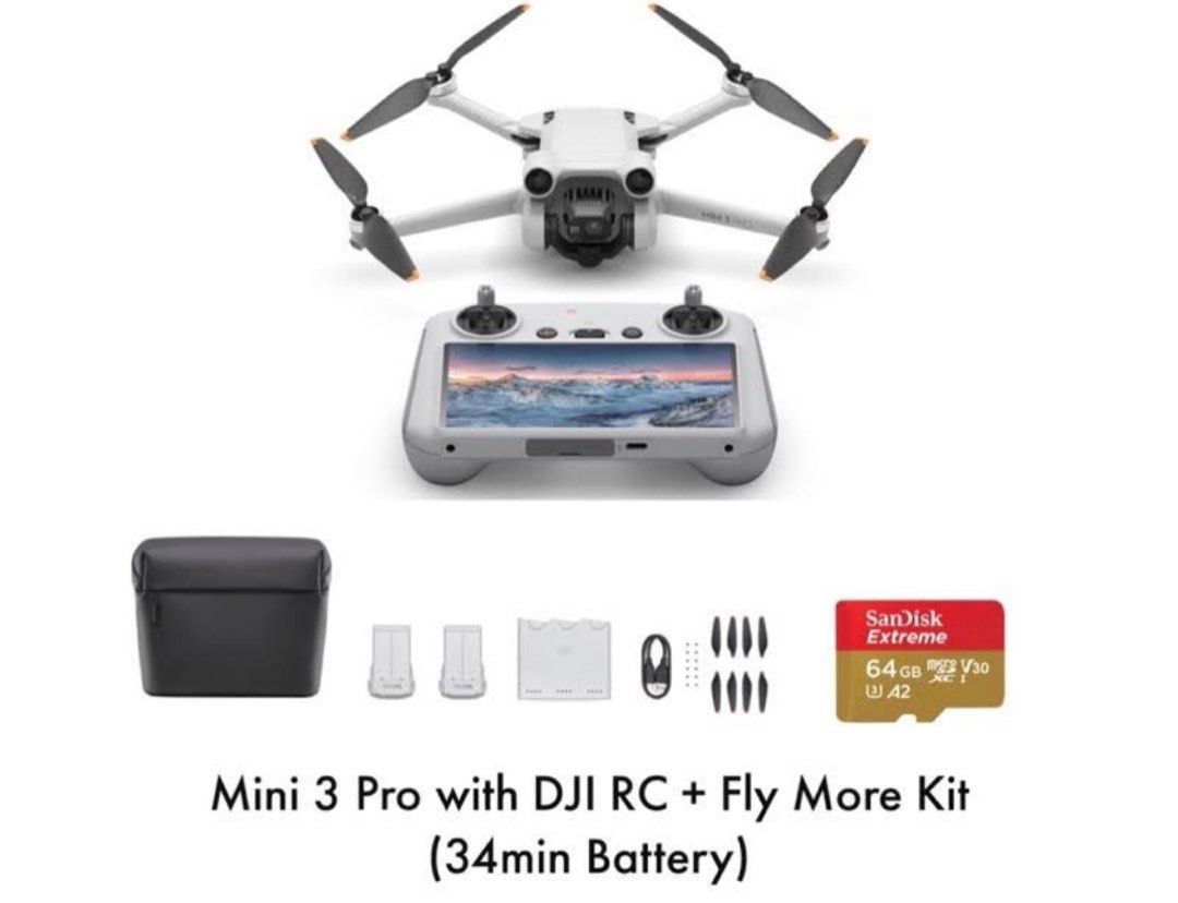 DJI Mini 3 Pro RC Fly more Kit plus, Photography, Drones on Carousell