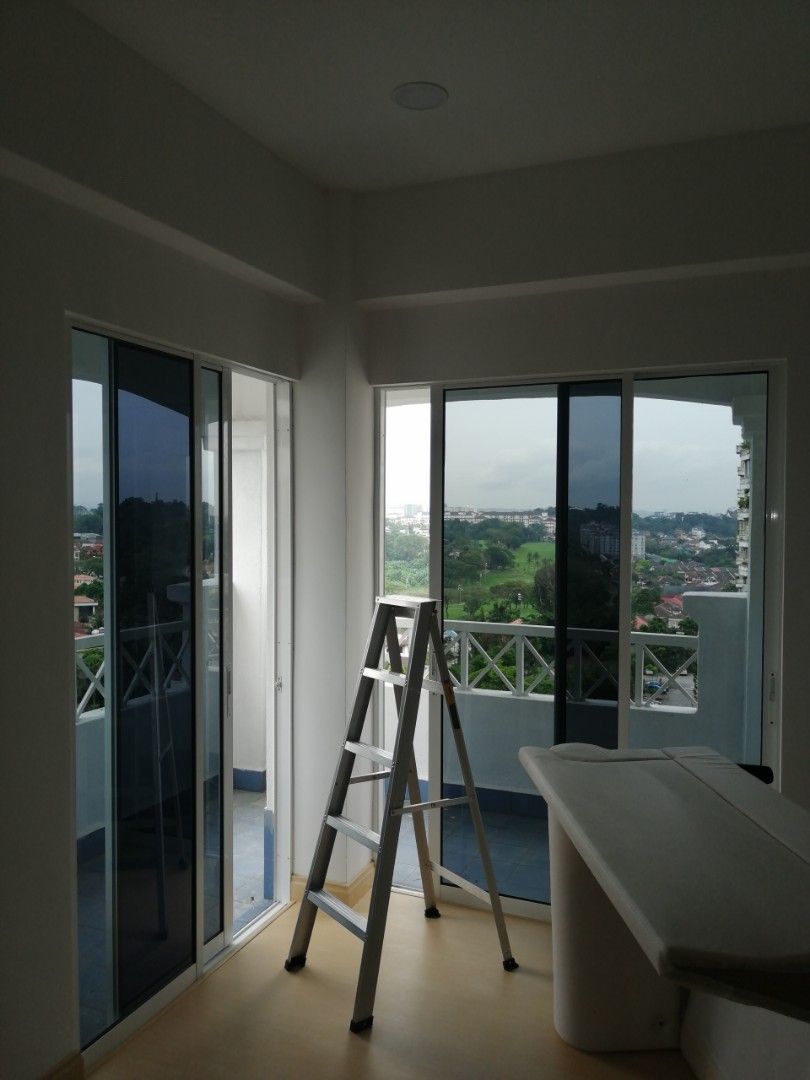 Drill tebung dinding hack dinding pasang curtain pasang railing curtain ...