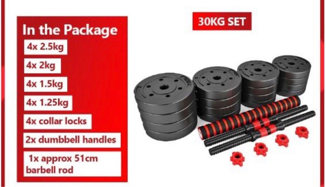 Dumbbell Set, Sports Equipment, Exercise & Fitness, Weights & Dumbbells ...