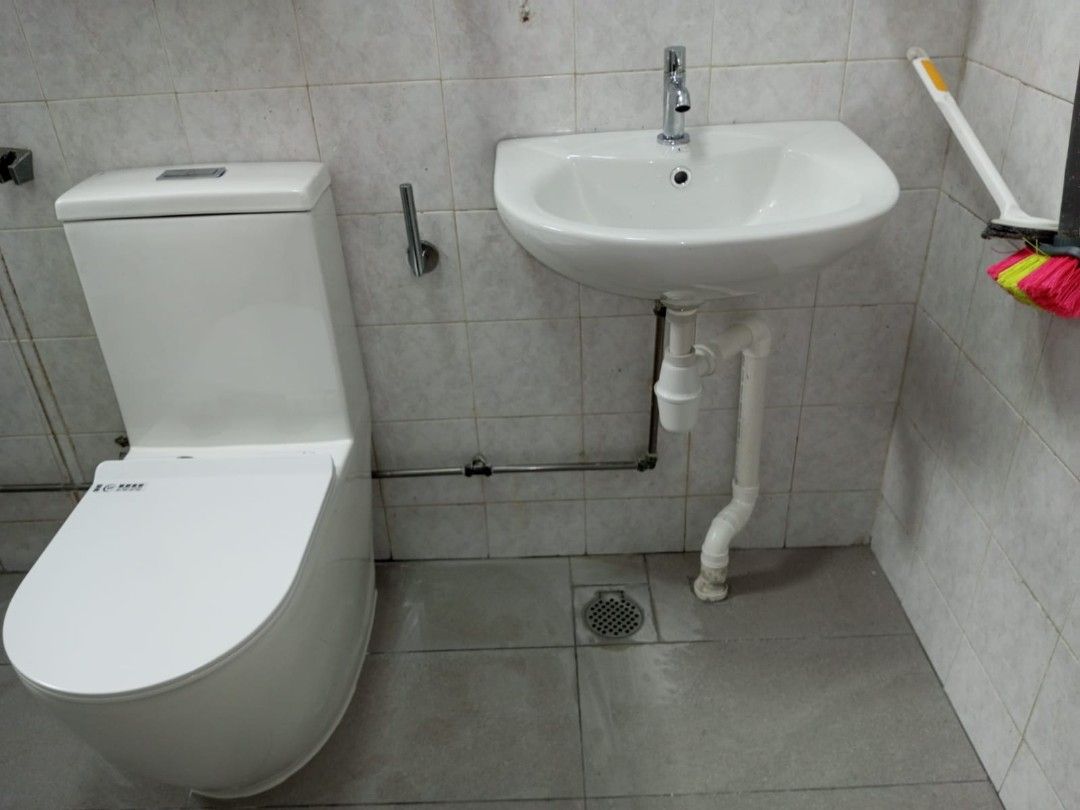 Toilet bowl // EACO 900 and Wash Basin 2 in 1 package, Furniture & Home Living, Bathroom ...