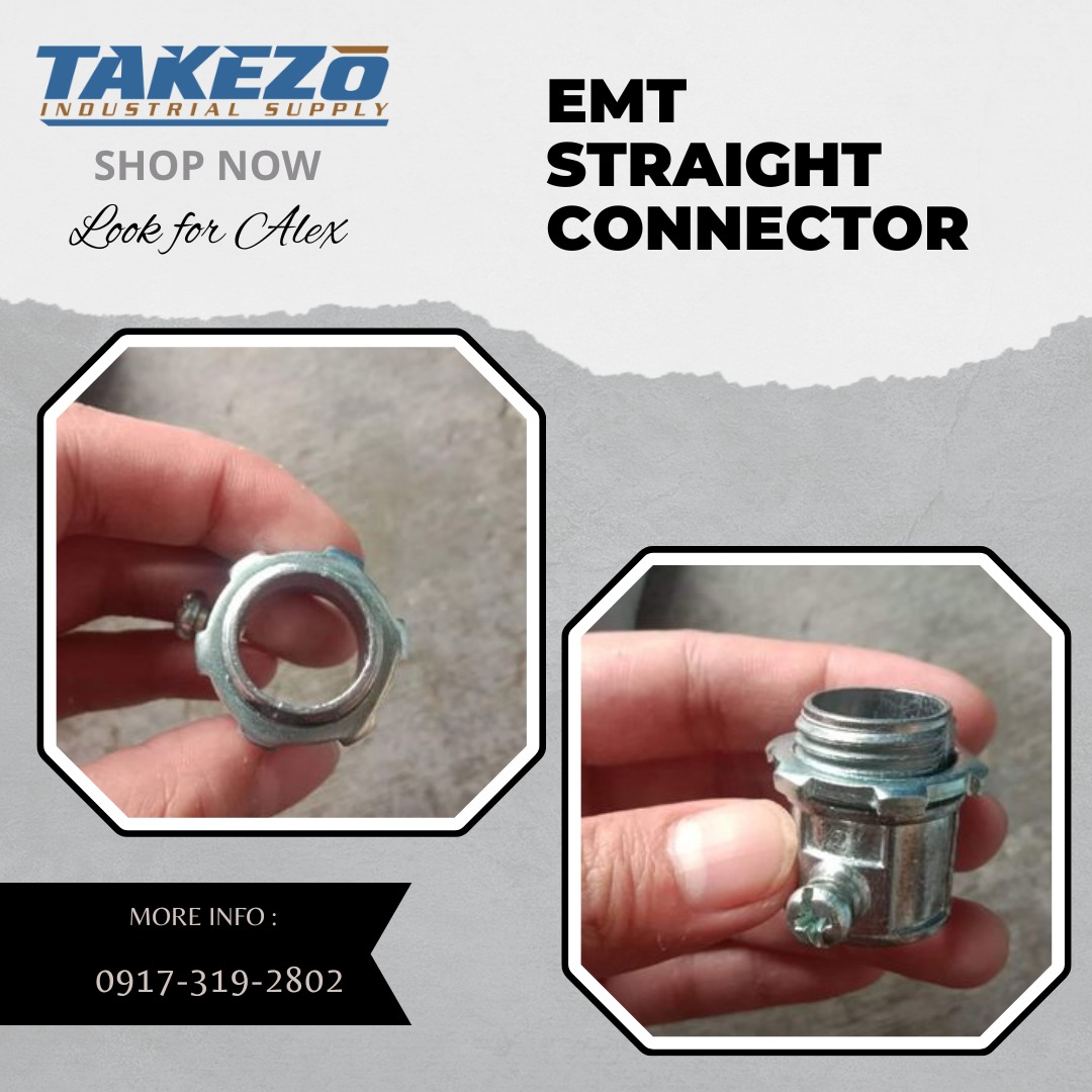 Emt straight connector (Specs: 1/2), Commercial & Industrial ...