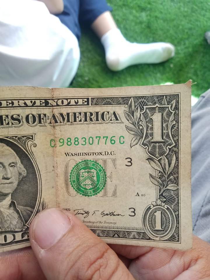 Error.cut 1 dollar bill, Hobbies & Toys, Memorabilia & Collectibles ...