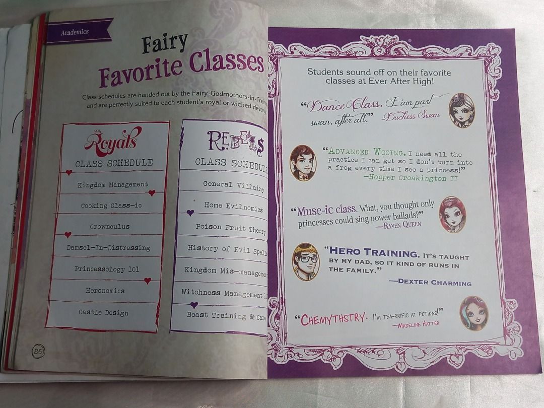 Ever After High Yearbook A Hexciting Year at Ever After High, Hobbies ...