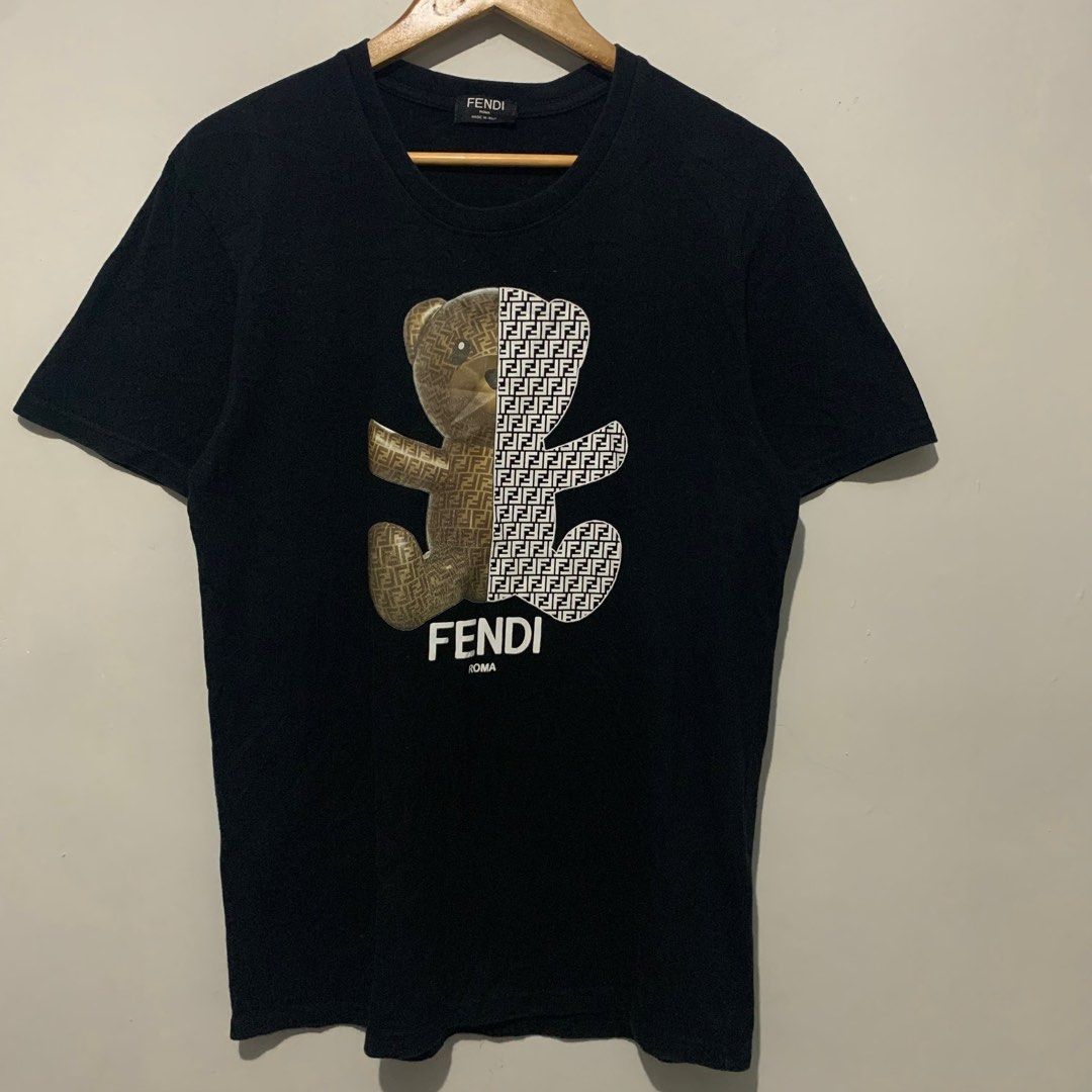 FENDI ROMA TEDDY BEAR MONOGRAM T SHIRT, Men's Fashion, Tops & Sets ...