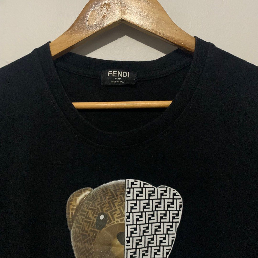 FENDI ROMA TEDDY BEAR MONOGRAM T SHIRT, Men's Fashion, Tops & Sets ...