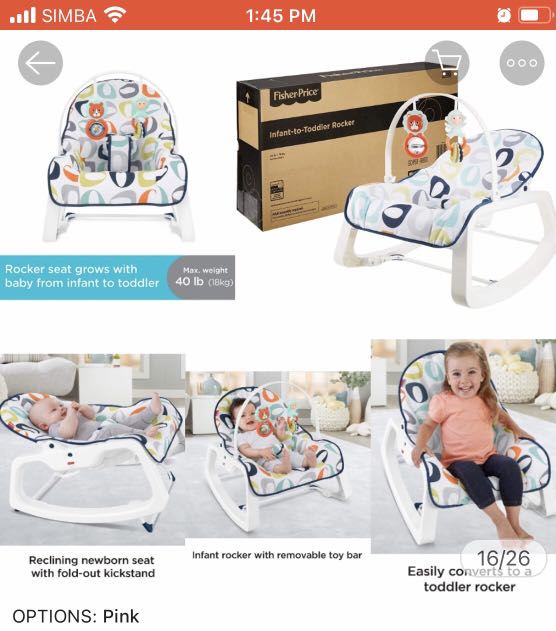 FisherPrice infant to toddle rocker, Babies & Kids, Baby Nursery & Kids ...