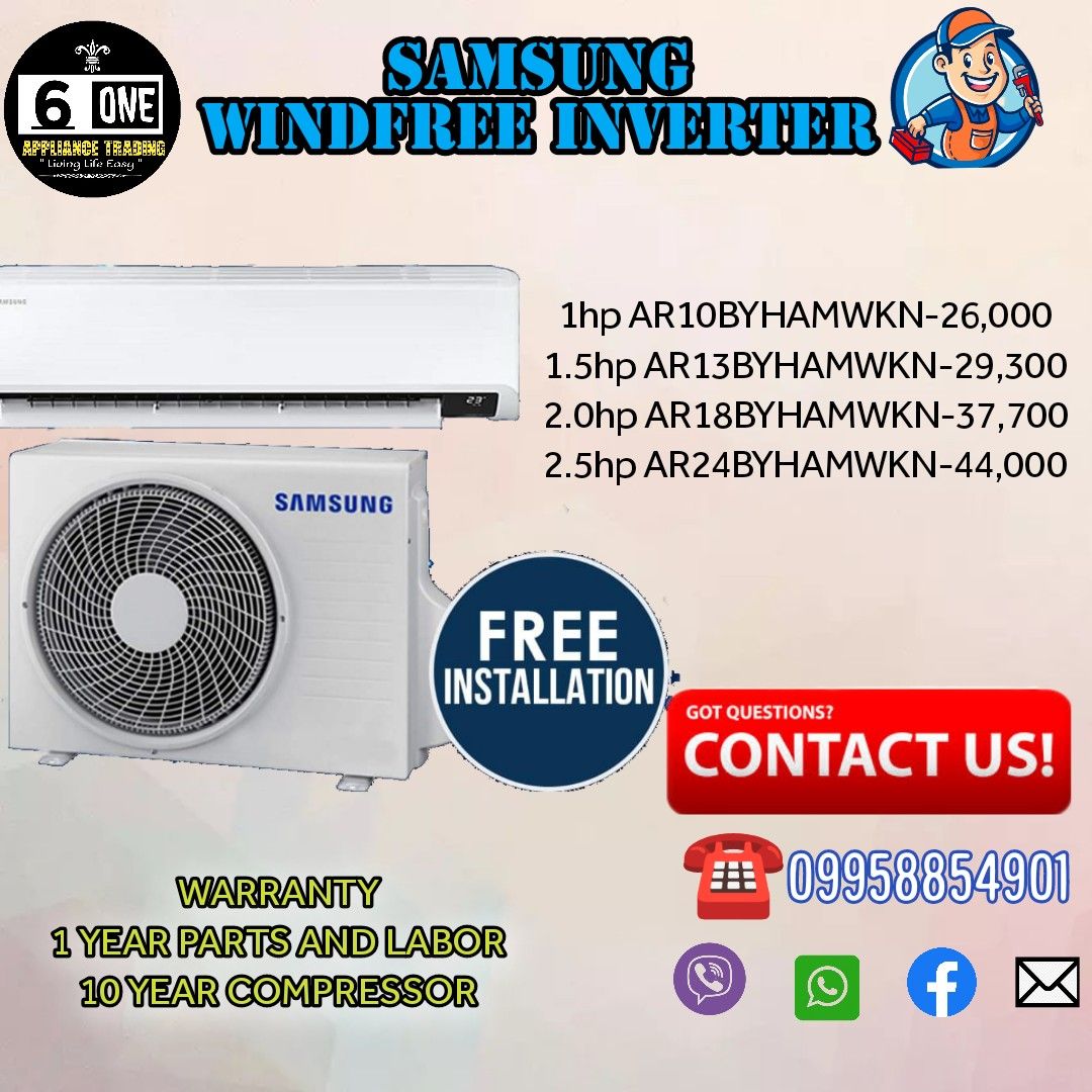 FREE INSTALLATION WALL MOUNTED AIRCON, TV & Home Appliances, Air ...