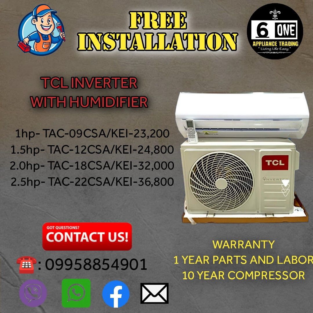 FREE INSTALLATION WALL MOUNTED AIRCON, TV & Home Appliances, Air ...