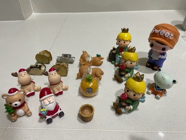 FULL SET - Cute Miniatures, Mini Figurines, etc for Craft Work, Hobbies ...