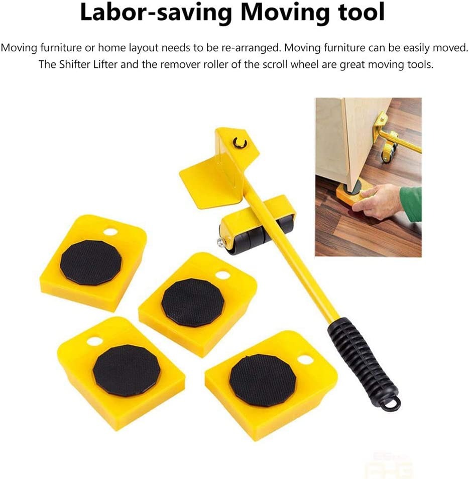 Furniture Moving Wheels Set 5 Pcs Heavy Duty Furniture Lifter and Mover ...