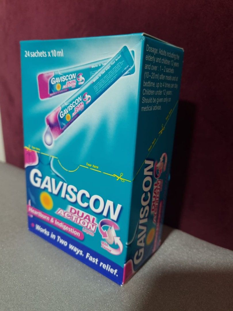 Get 3 for $100! Double action Gaviscon sachets, Health & Nutrition ...