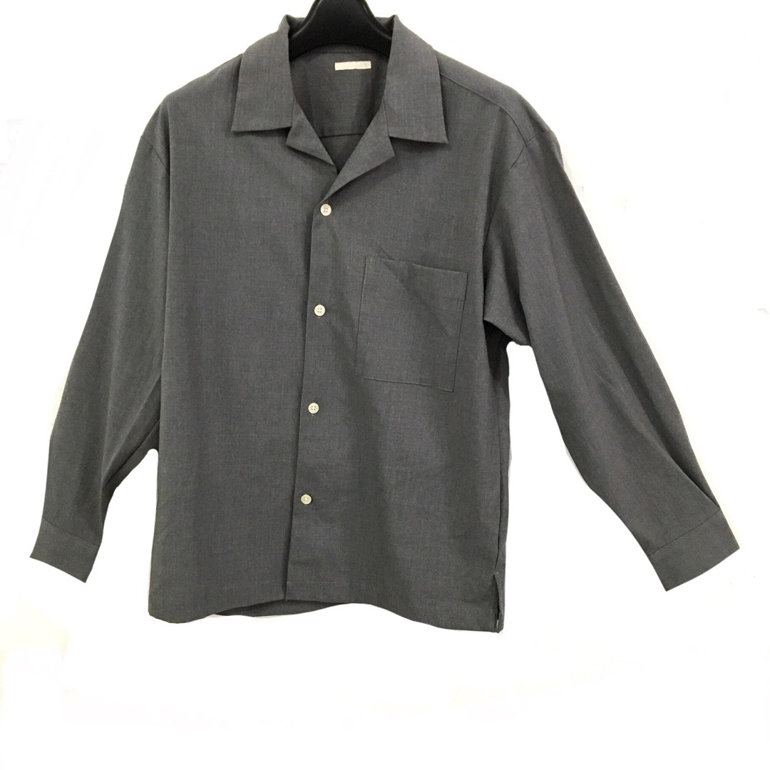 GU Mens by Uniqlo Japanese Contemporary Open Collar Longsleeve, Men's ...