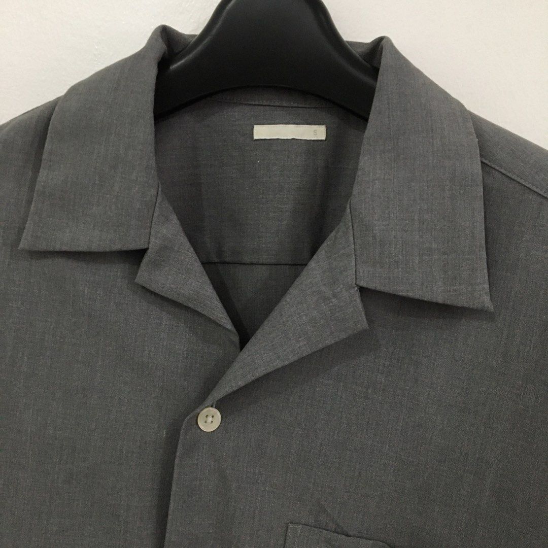 GU Mens by Uniqlo Japanese Contemporary Open Collar Longsleeve, Men's ...